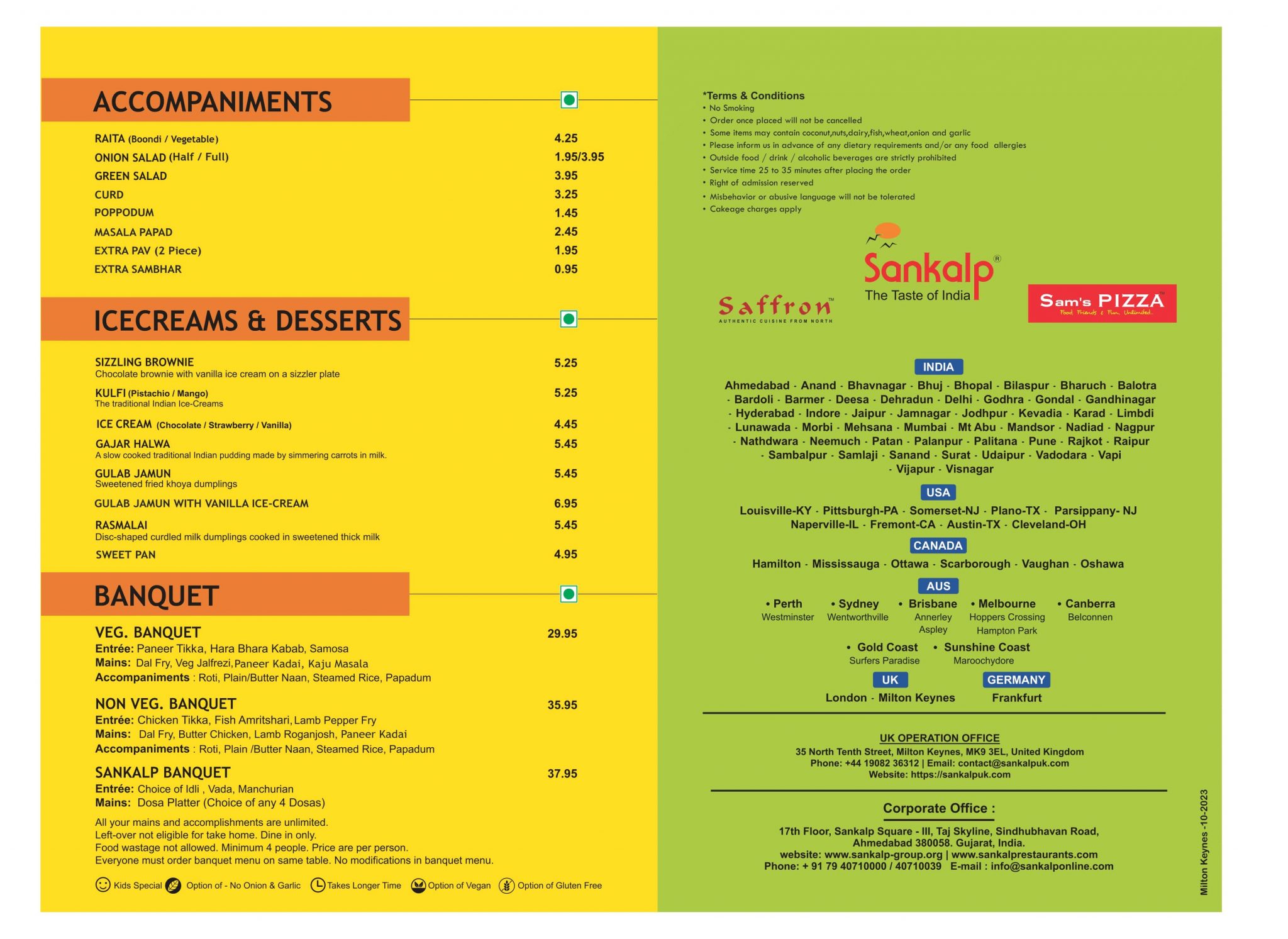 Menu – Sankalp UK